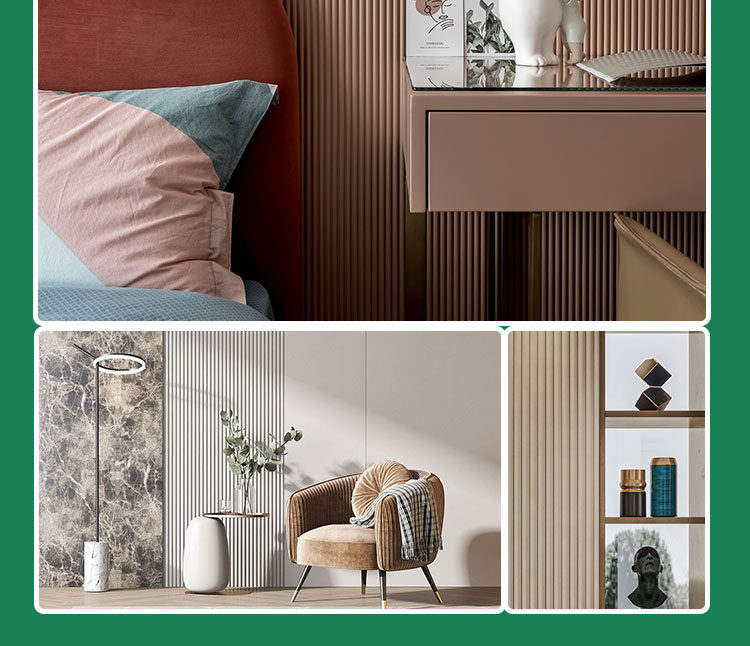 veneer flexible fluted MDF wall panel